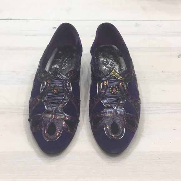 Vintage | Shoes | Gomez Rivasvintage Purple Flatswith Orig Box Sz6 ...